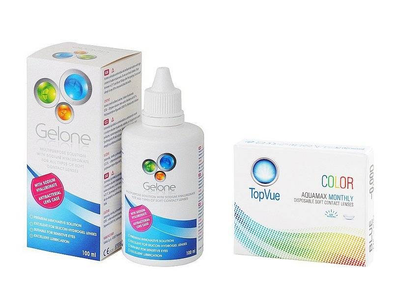 TopVue Color - graduadas (2 lentillas) + Líquido Gelone 100 ml | Lentes ...